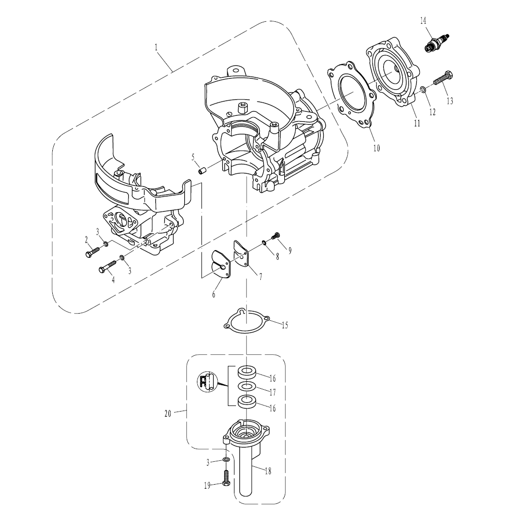 9 КАРТЕР СВЕЧА Parsun T 5 Bms Лодочный мотор T5 8bm купить запчасти в СПБ